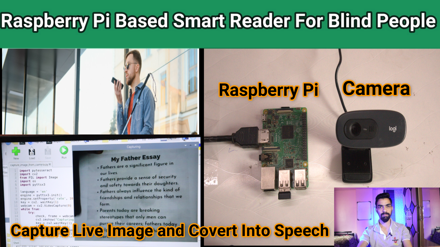Raspberry pi based Smart Reader for Blind People - mytrained :premier ...